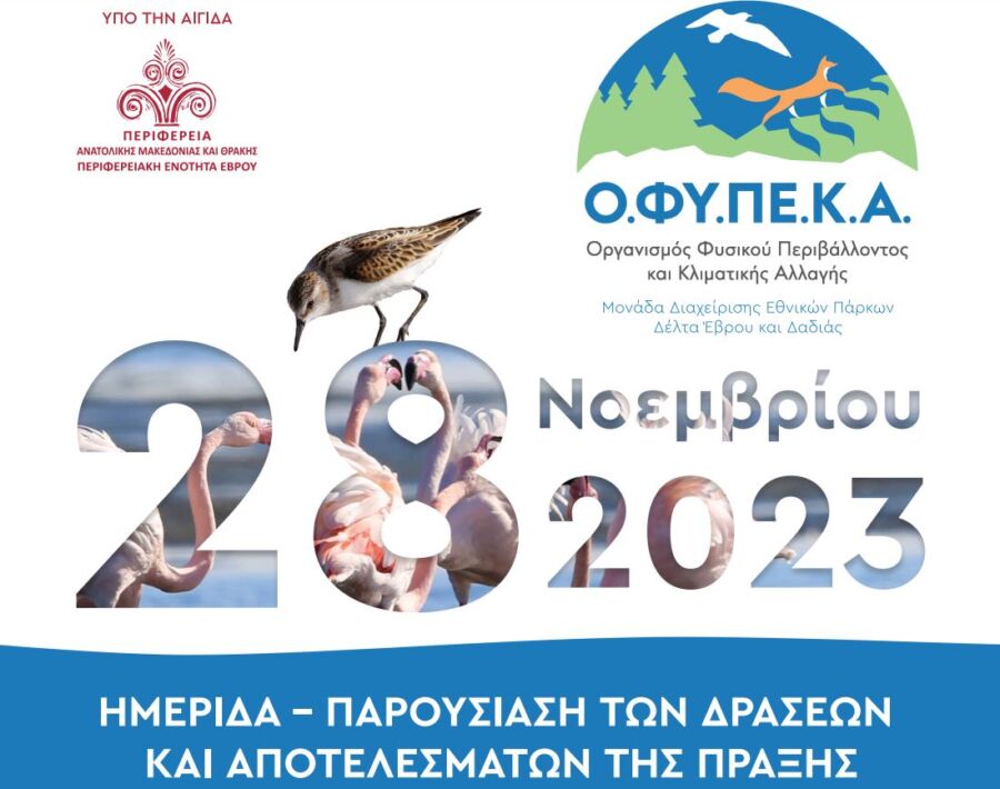 Ημερίδα για τις δράσεις στο Εθνικό Πάρκο Δέλτα Έβρου, στο Νότιο Δασικό ...